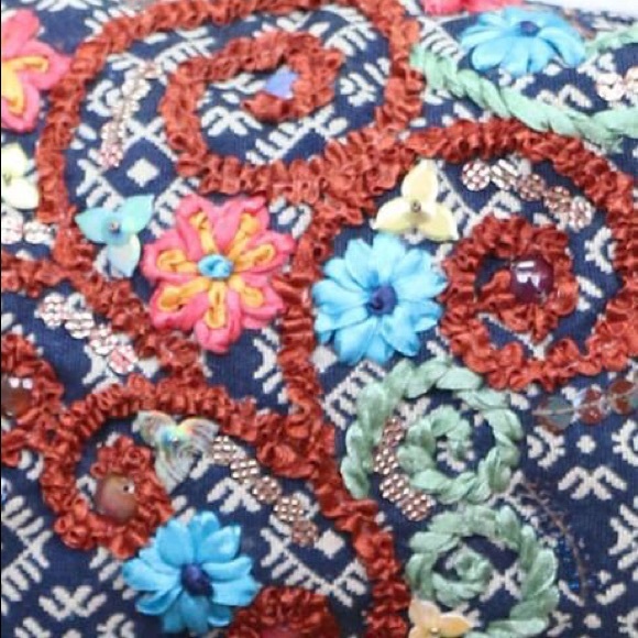 Bags | Embroidered Origami Makeup Bag | Poshmark